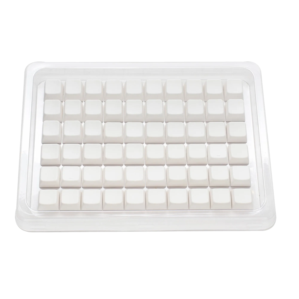 Ducky Blank white keycap set/ US/ PBT/ Non-printed/ Cherry profile Keycaps - DCA132-NNBLWCHPU1